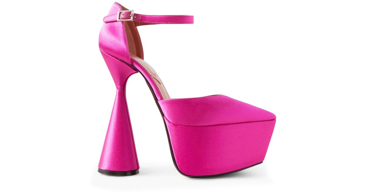 D'Accori Fuchsia Pumps Textile Fibers in Pink | Lyst