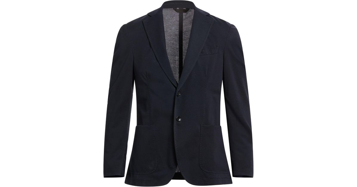 Paoloni Midnight Blazer Cotton, Polyester in Blue for Men | Lyst
