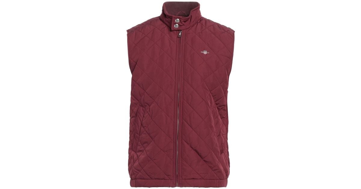 GANT Vest Polyester in Red for Men | Lyst