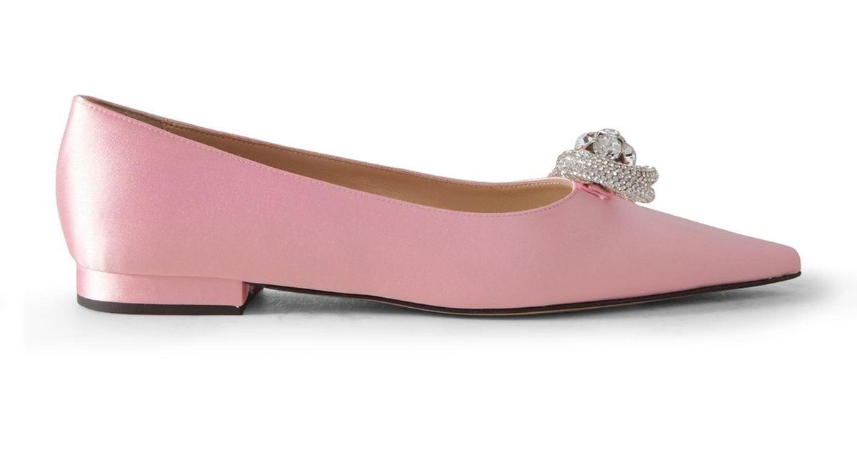 Mach & Mach Light Ballet Flats Textile Fibers in Pink | Lyst