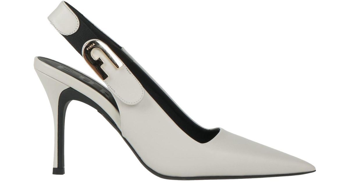 Furla Pumps Leather in White | Lyst