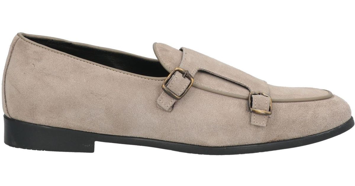 LUCA CARACCIOLO Light Loafers Leather in Gray for Men | Lyst
