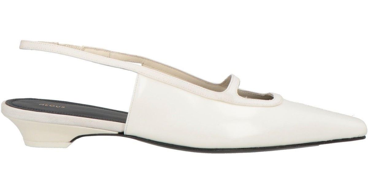 Neous Ballet Flats Leather in White | Lyst