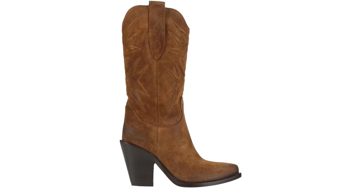POESIE VENEZIANE Camel Boot Leather in Brown | Lyst