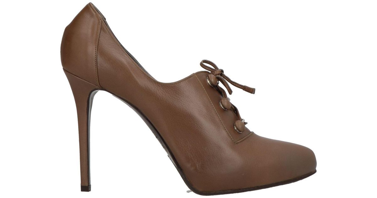 Le Silla Lace-Up Shoes Leather in Brown | Lyst