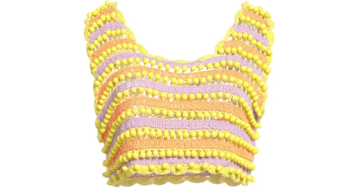 Celiab Top Cotton in Yellow | Lyst UK