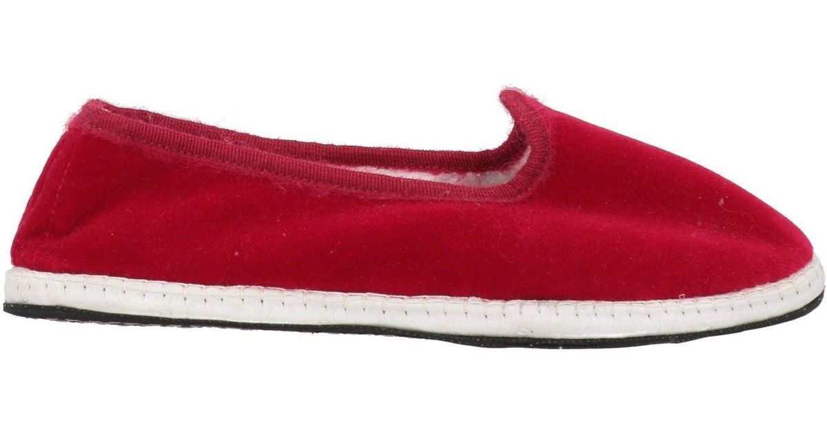 LAC Milano Loafers Textile Fibers in Red | Lyst