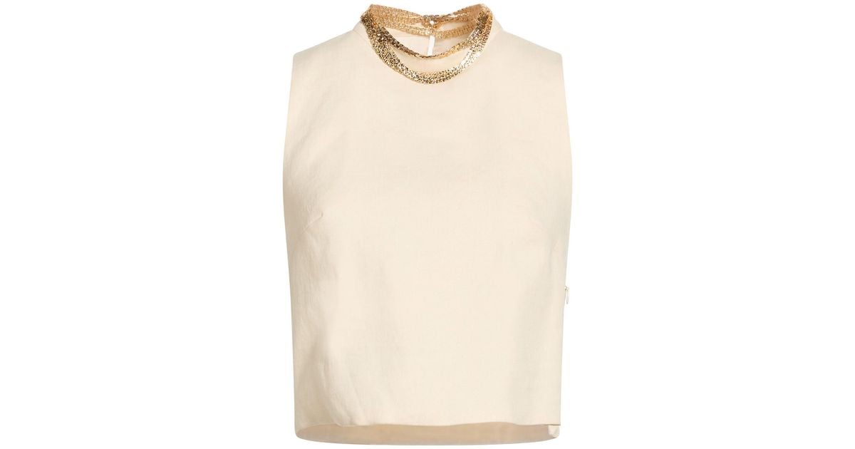 Sandro Tops in Natural | Lyst UK