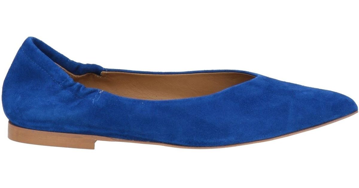 Anna F. Bright Ballet Flats Leather in Blue | Lyst
