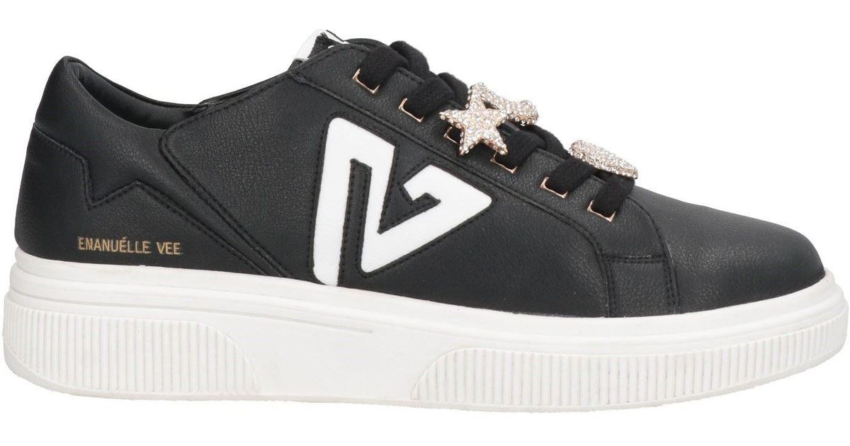 Emanuélle Vee Sneakers Leather in Black | Lyst
