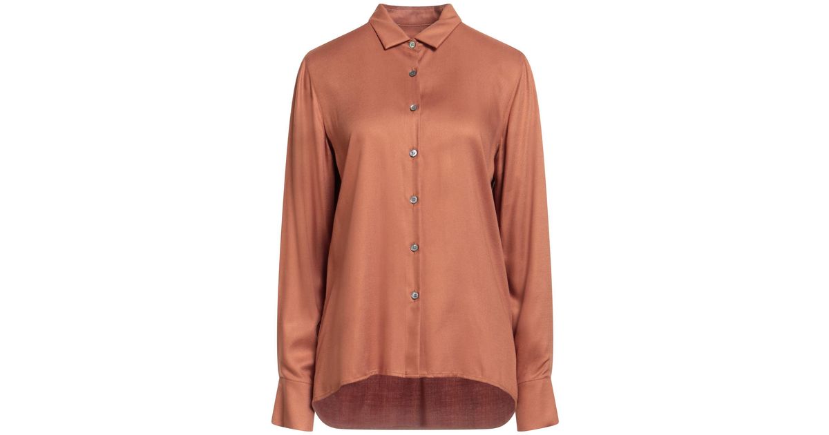 Robert Friedman Tan Shirt Viscose in Orange | Lyst UK