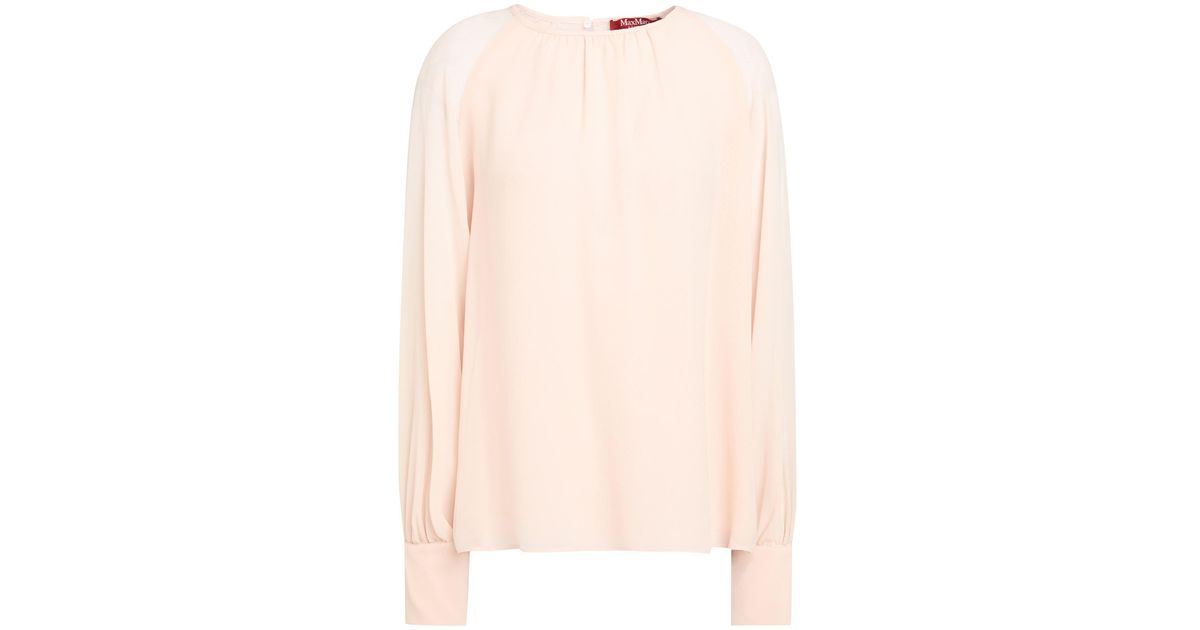 Max Mara Top in Natural | Lyst