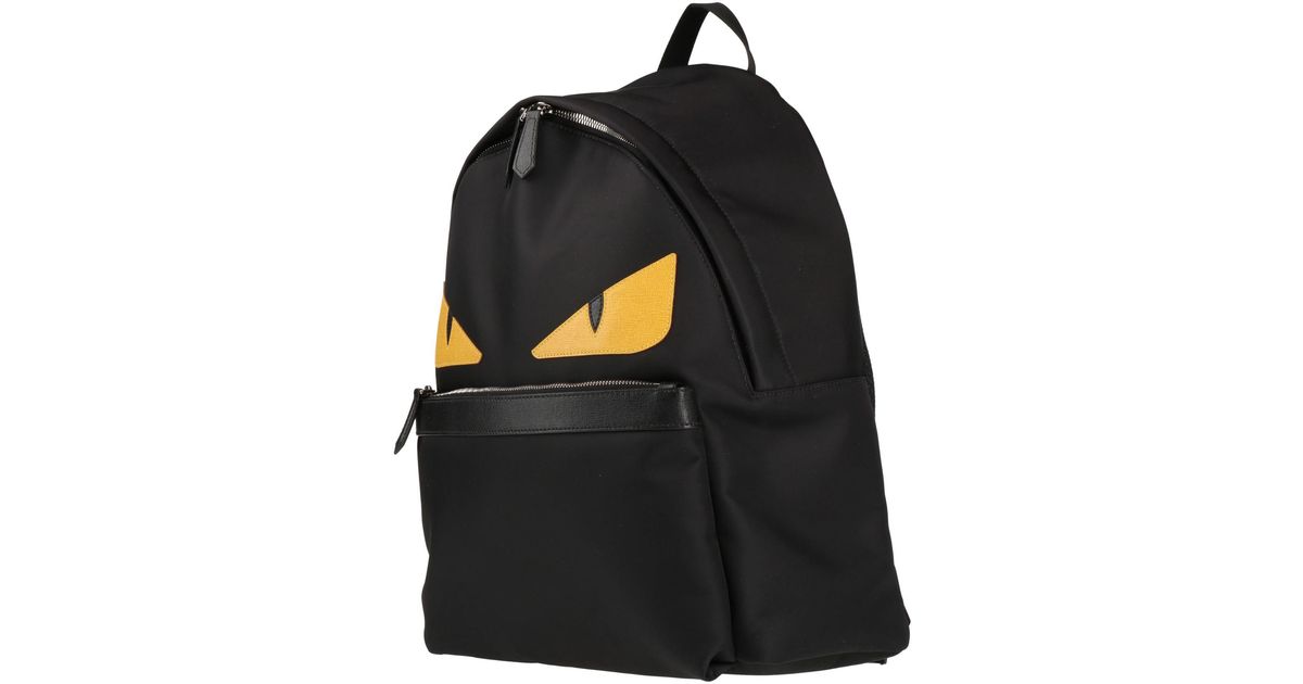 Fendi Backpack Textile Fibers, Leather in Black for Men | Lyst