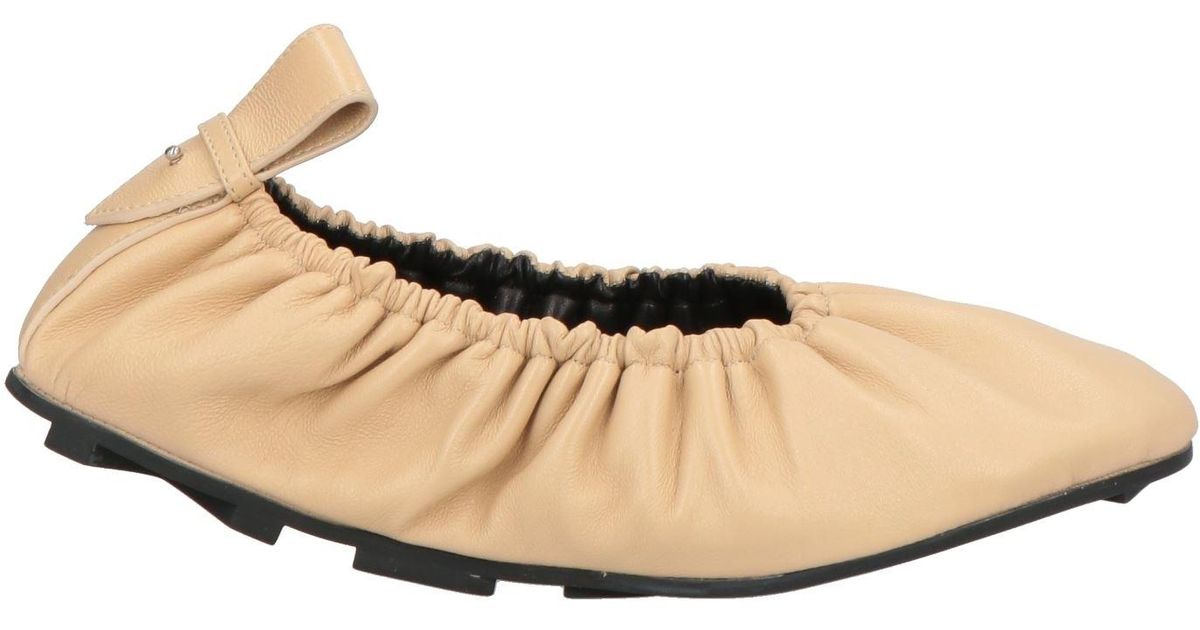 MEDEA Ballet Flats in Natural | Lyst UK