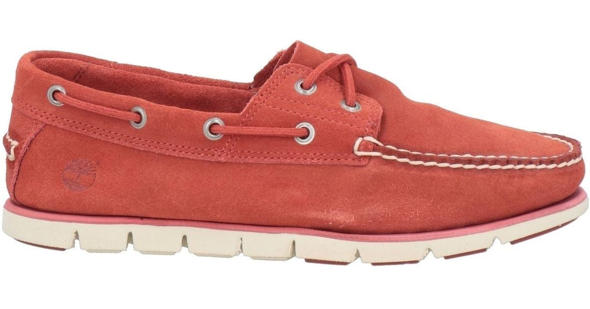 Timberland Brick Loafers Leather in Red for Men | Lyst