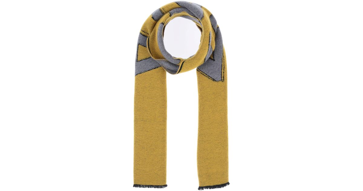 Z Zegna Flannel Oblong Scarf in Yellow for Men - Lyst