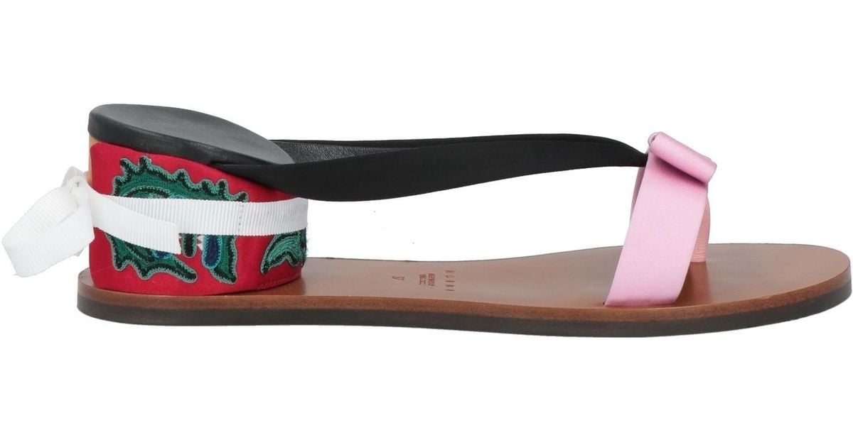 Marni Thong Sandal in White | Lyst