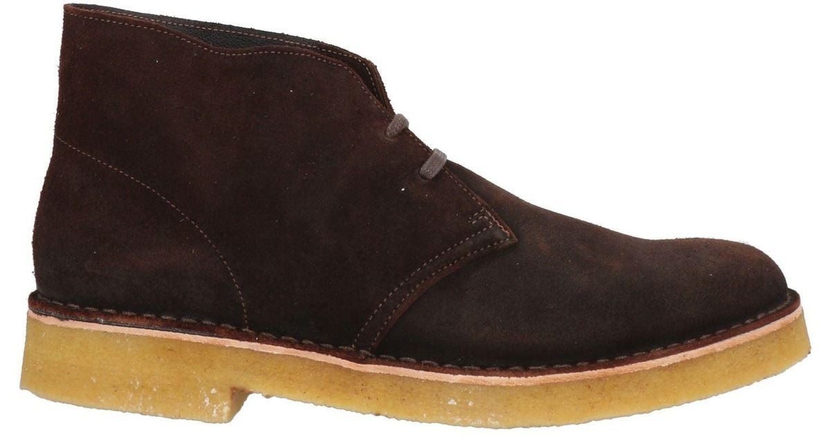Clarks Chocolate Ankle Boots Leather in Brown for Men | Lyst