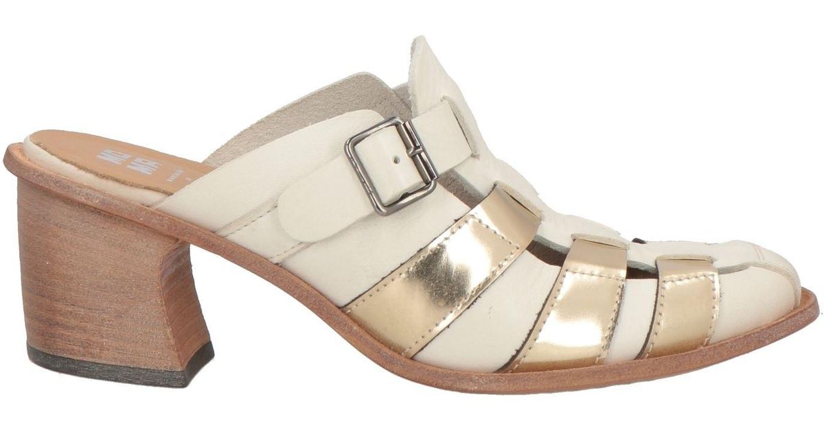 Moma Cream Mules & Clogs Leather in White | Lyst