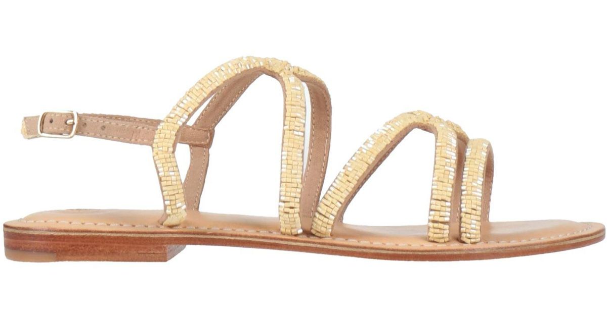 Bali-BAli Sandals Leather in Natural | Lyst UK