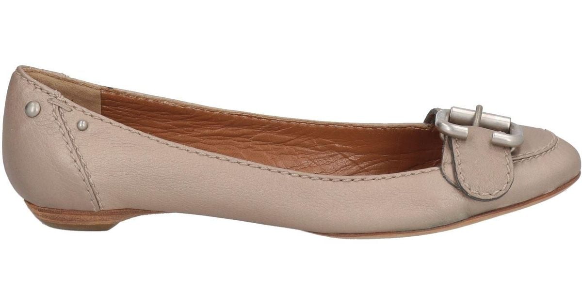 Chloé Ballet Flats Calfskin in Brown | Lyst