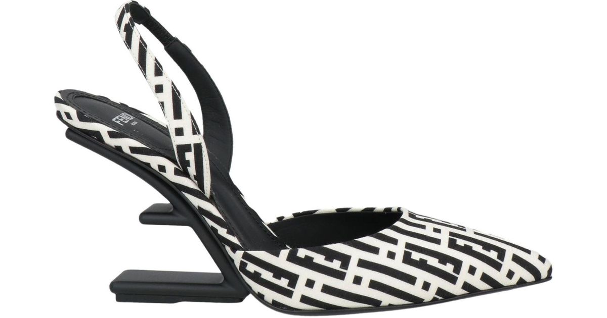 Fendi Pumps Textile Fibers in White | Lyst