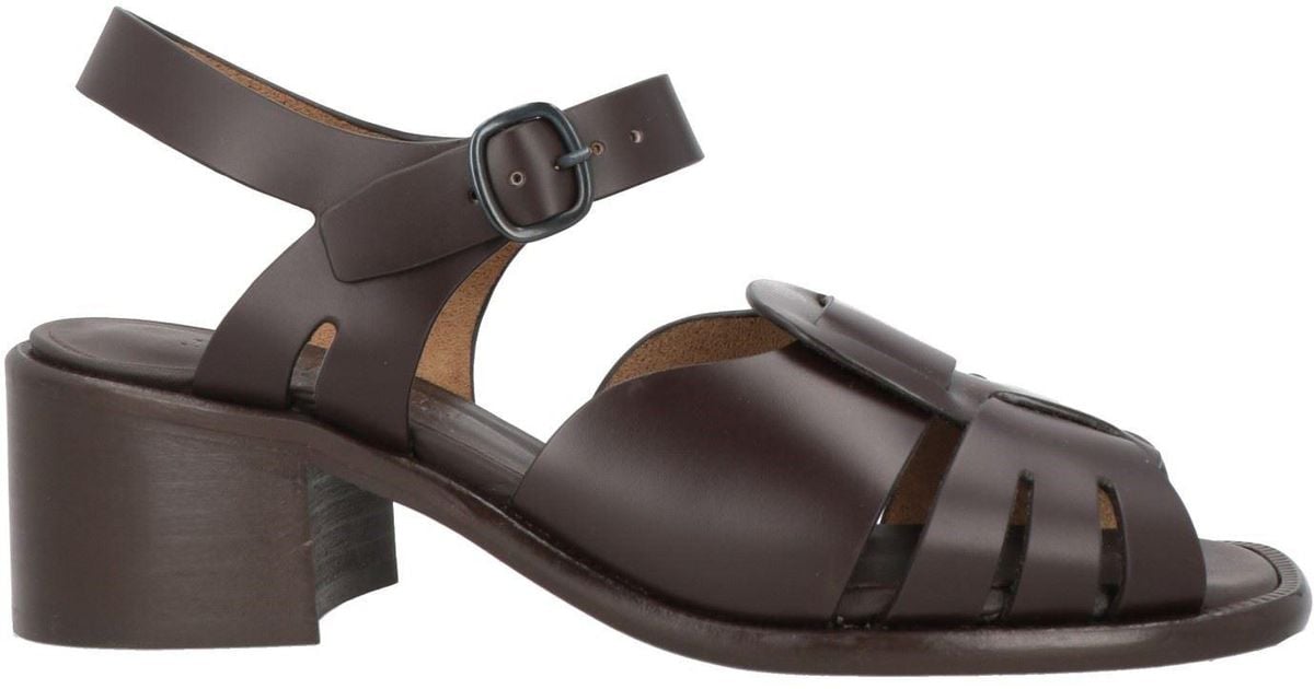 Hereu Chocolate Sandals Leather in Brown | Lyst