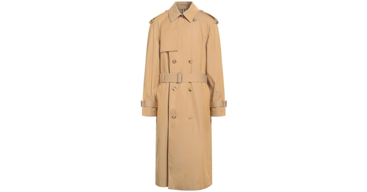 Burberry Overcoat & Trench Coat in Natural for Men | Lyst