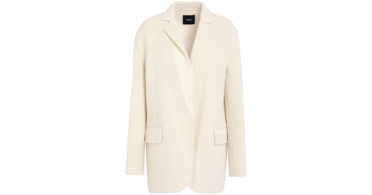 Theory Coats in White | Lyst Australia