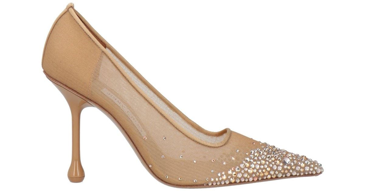 Jimmy Choo Camel Pumps Synthetisches Material, Textile Fibers in White ...