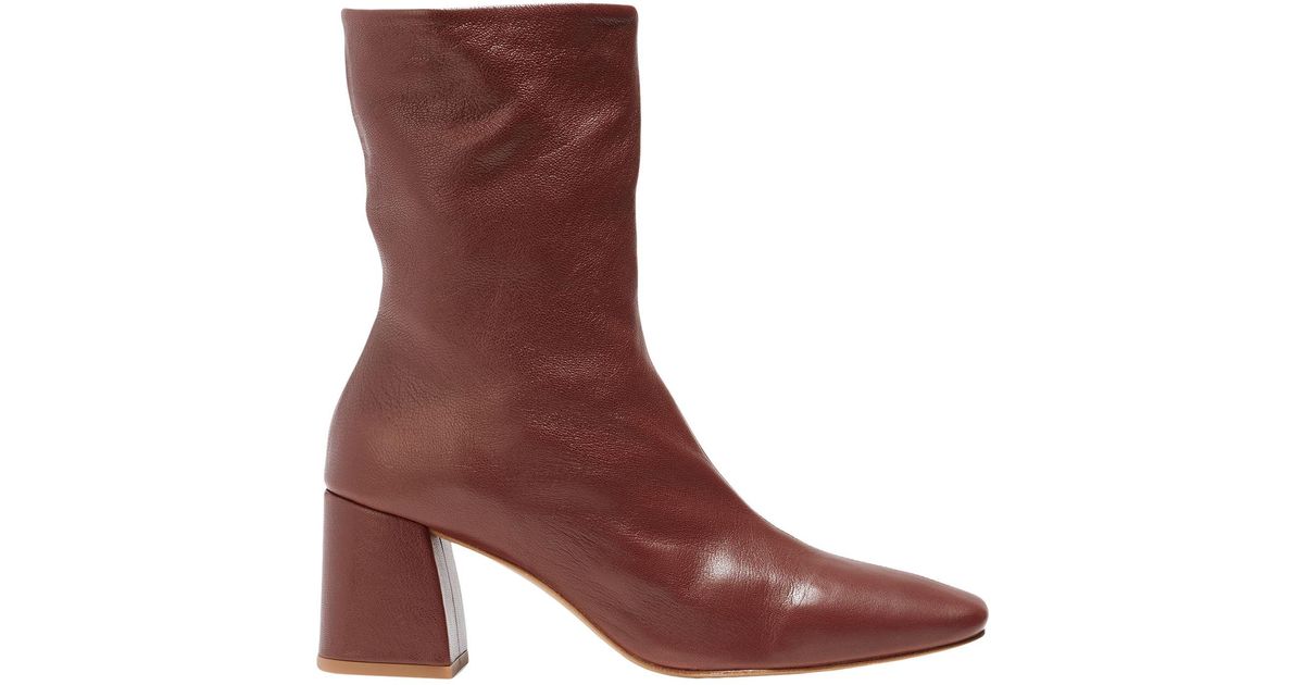 Pedro Garcia Brick Ankle Boots Leather in Brown | Lyst