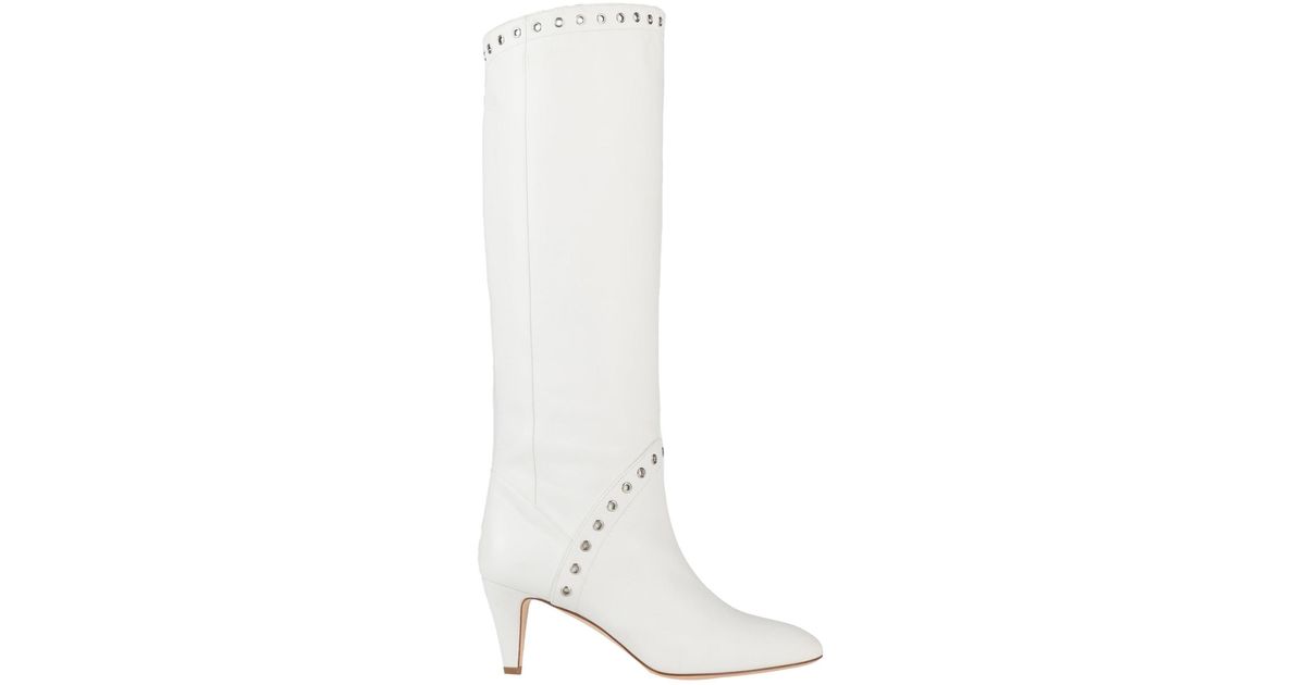 Twin Set Boot Leather in White | Lyst