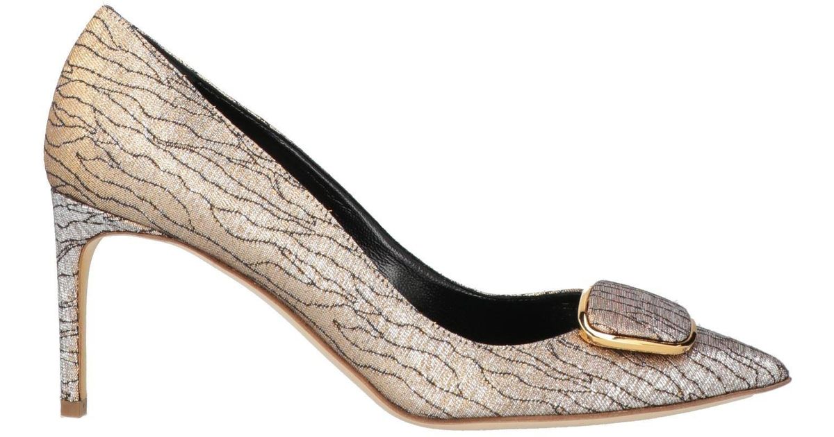 Rupert Sanderson Pumps Textile Fibers in Metallic | Lyst