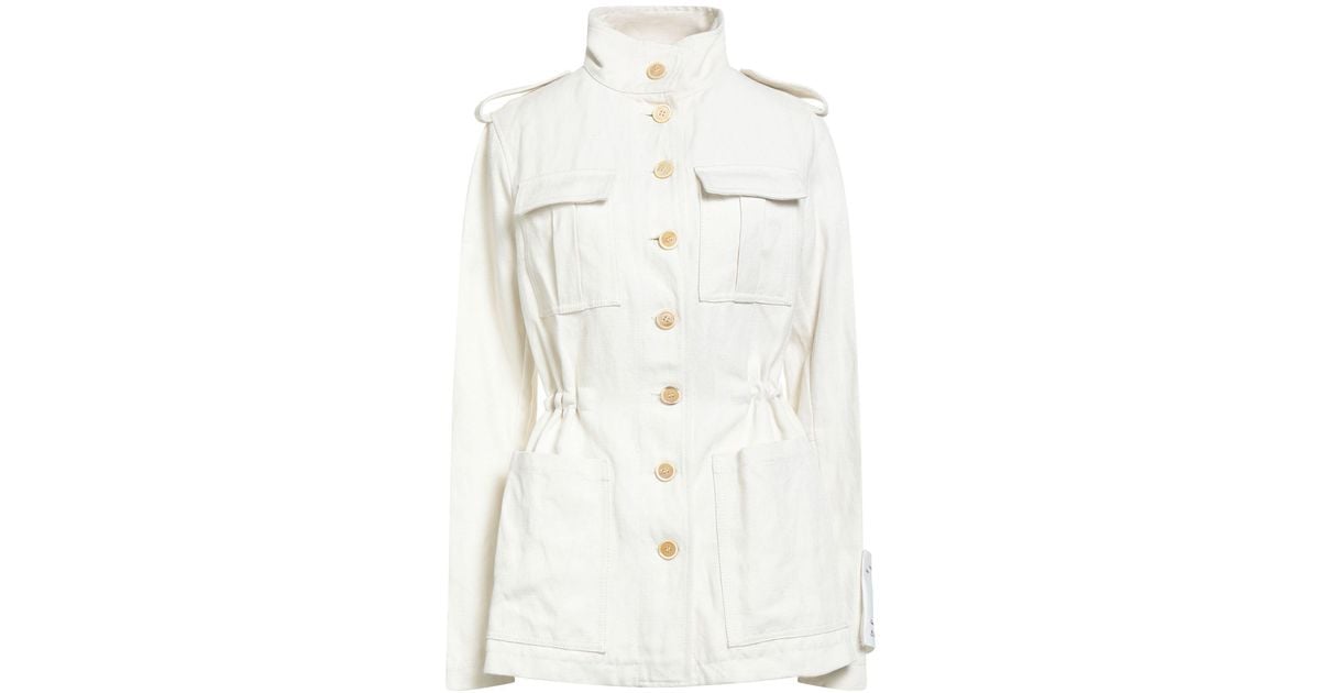 Off-White c/o Virgil Abloh Jacket Cotton, Linen in White | Lyst UK