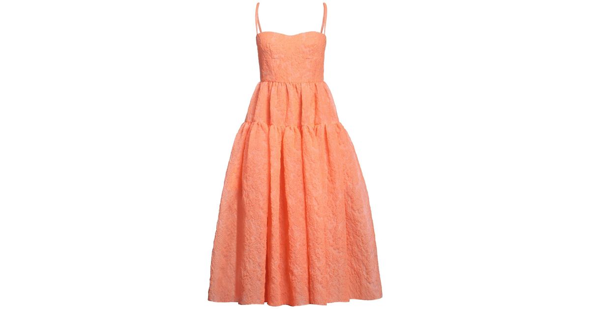 Erdem Midi Dress in Orange | Lyst