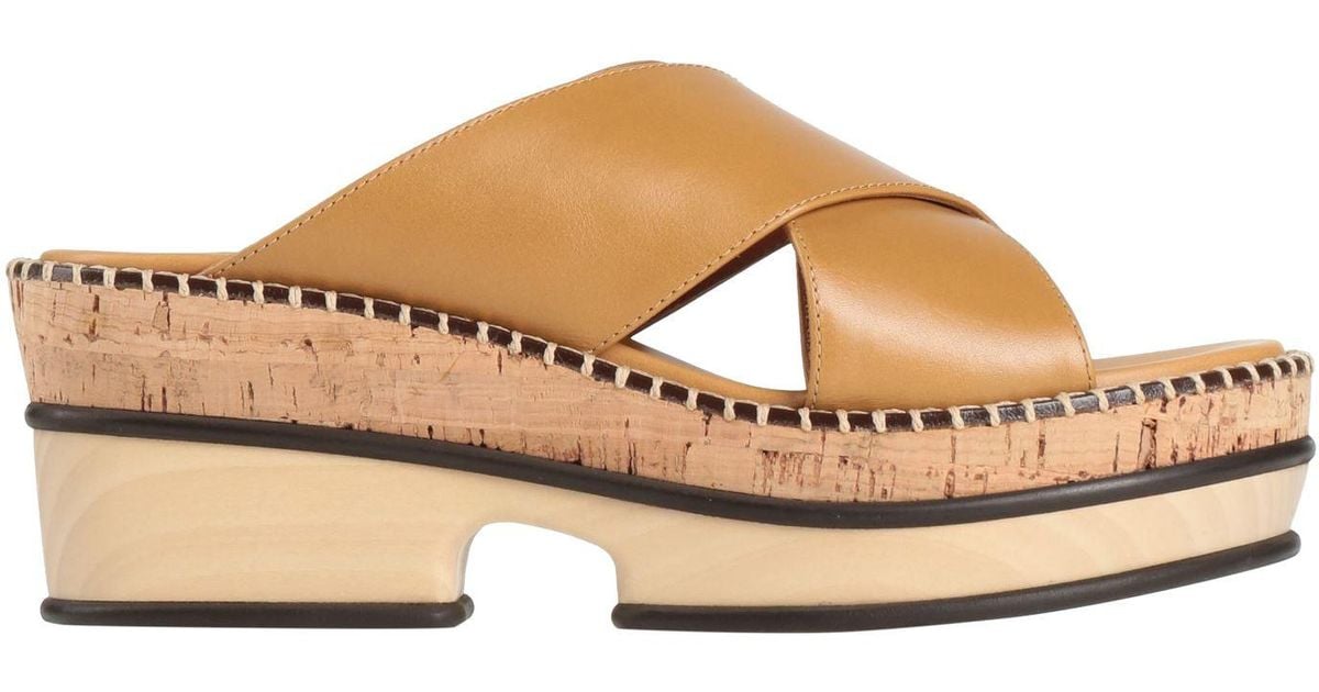 Chloé Camel Mules & Clogs Leather in Brown | Lyst