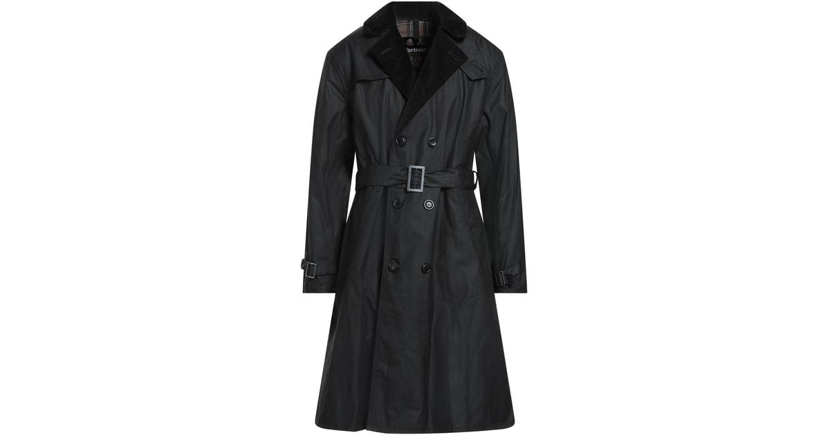 Barbour Overcoat & Trench Coat Cotton in Black for Men | Lyst UK