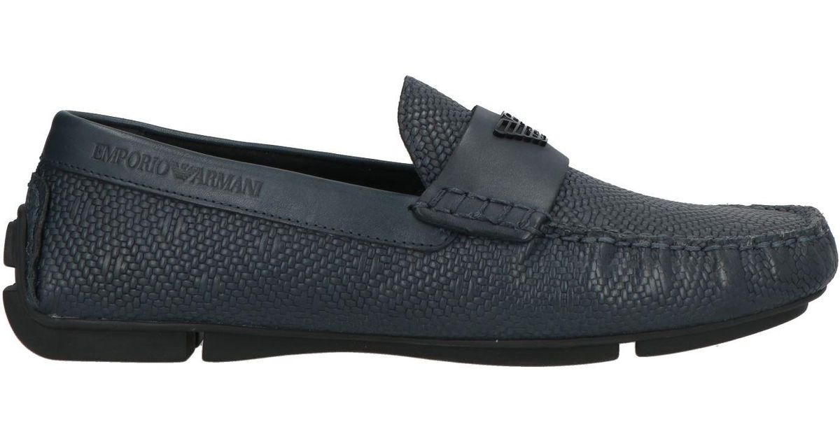 Emporio Armani Loafer in Blue for Men | Lyst