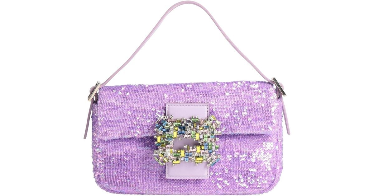 Gedebe Lilac Handbag Leather, Textile Fibers in Purple | Lyst