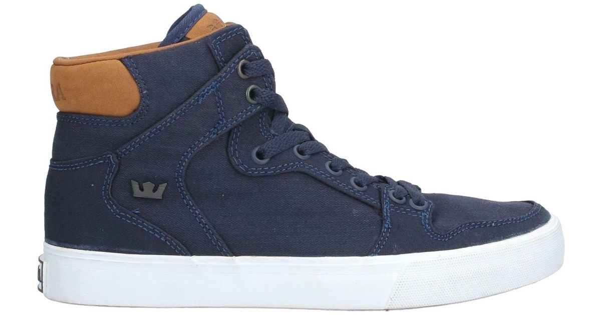 Supra Leather High-tops & Sneakers in Dark Blue (Blue) for Men - Lyst