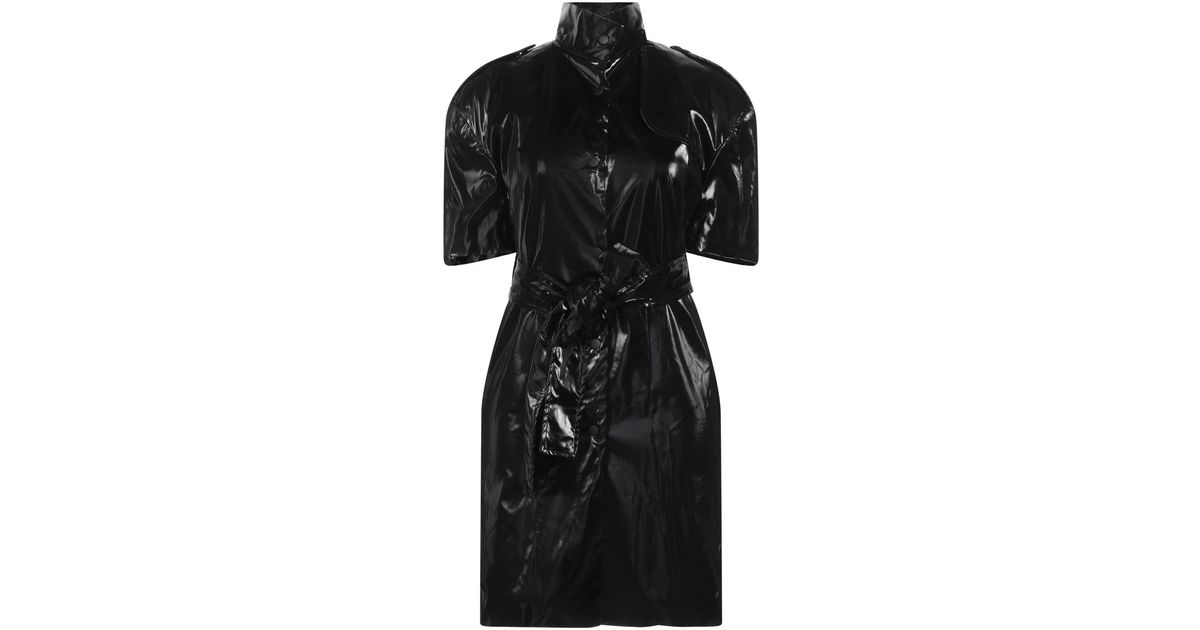 SCARLET SAGE Overcoat & Trench Coat Pvc in Black | Lyst