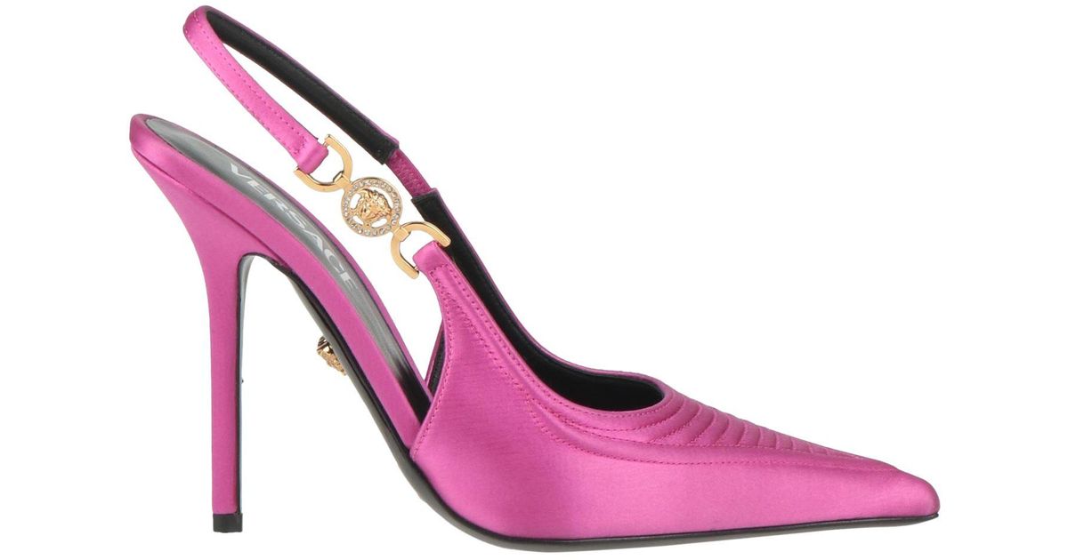 Versace Fuchsia Pumps Technical Fibers in Pink | Lyst