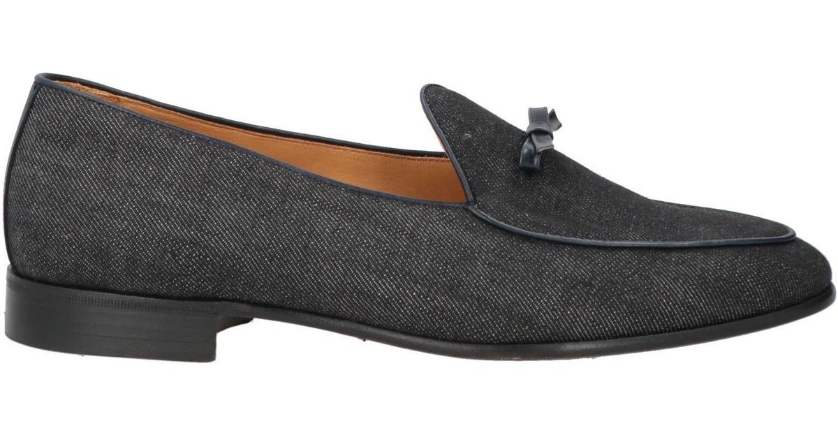 BERWICK 1707 Loafers Textile Fibers, Leather in Gray for Men | Lyst