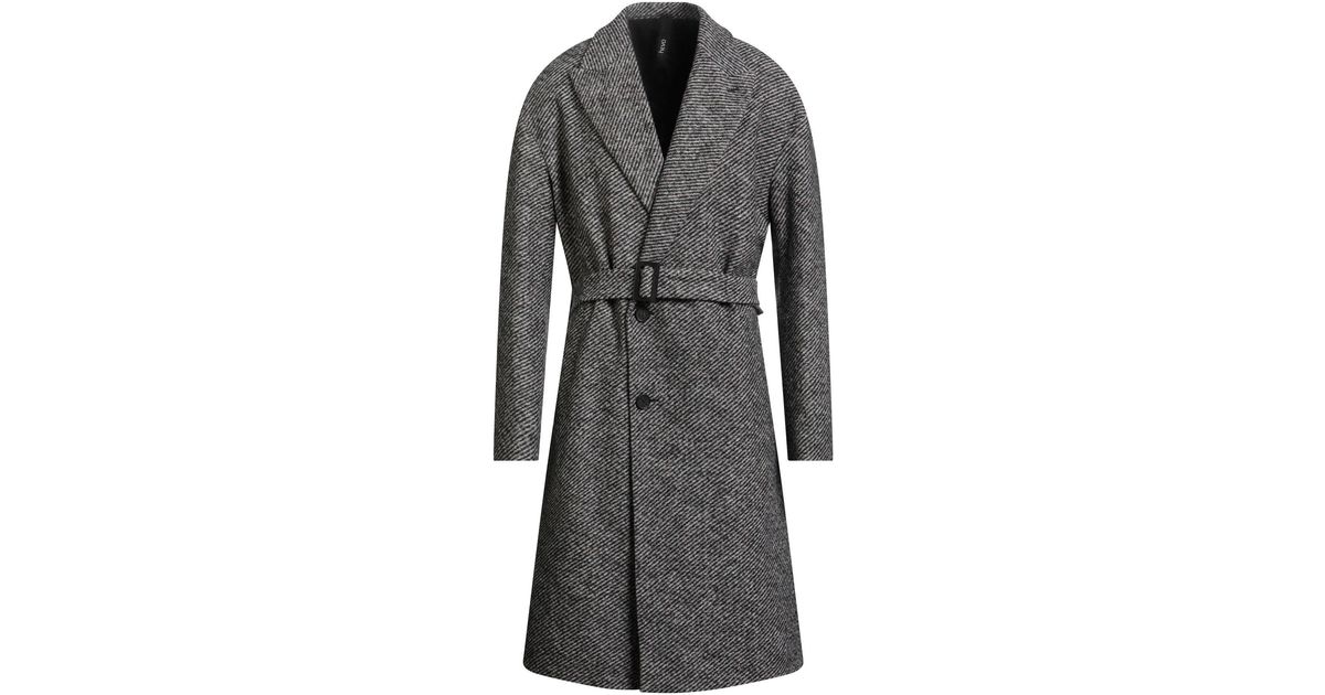 Hevò Coat Polyester, Virgin Wool in Gray for Men | Lyst