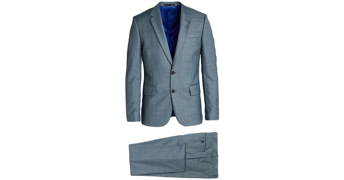 Paul Smith Slate Suit Wool in Blue for Men | Lyst