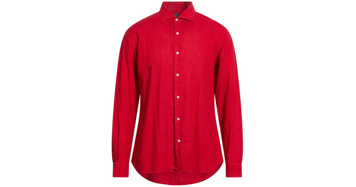 Fedeli Shirts in Red for Men | Lyst UK