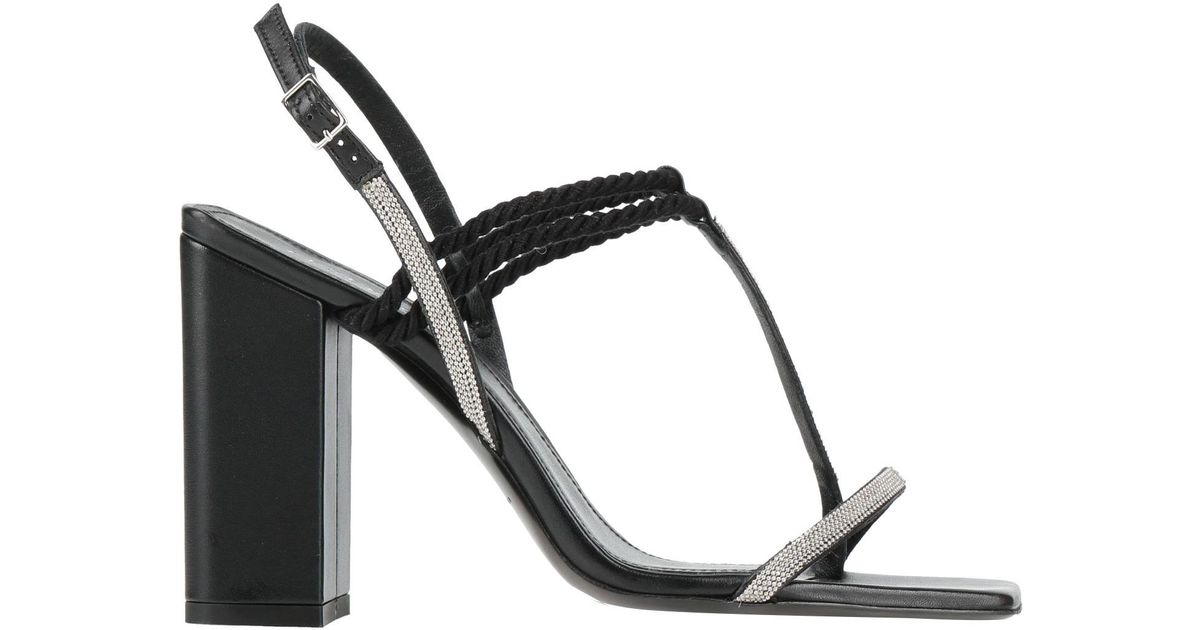 Peserico Thong Sandal Leather, Textile Fibers in Metallic | Lyst
