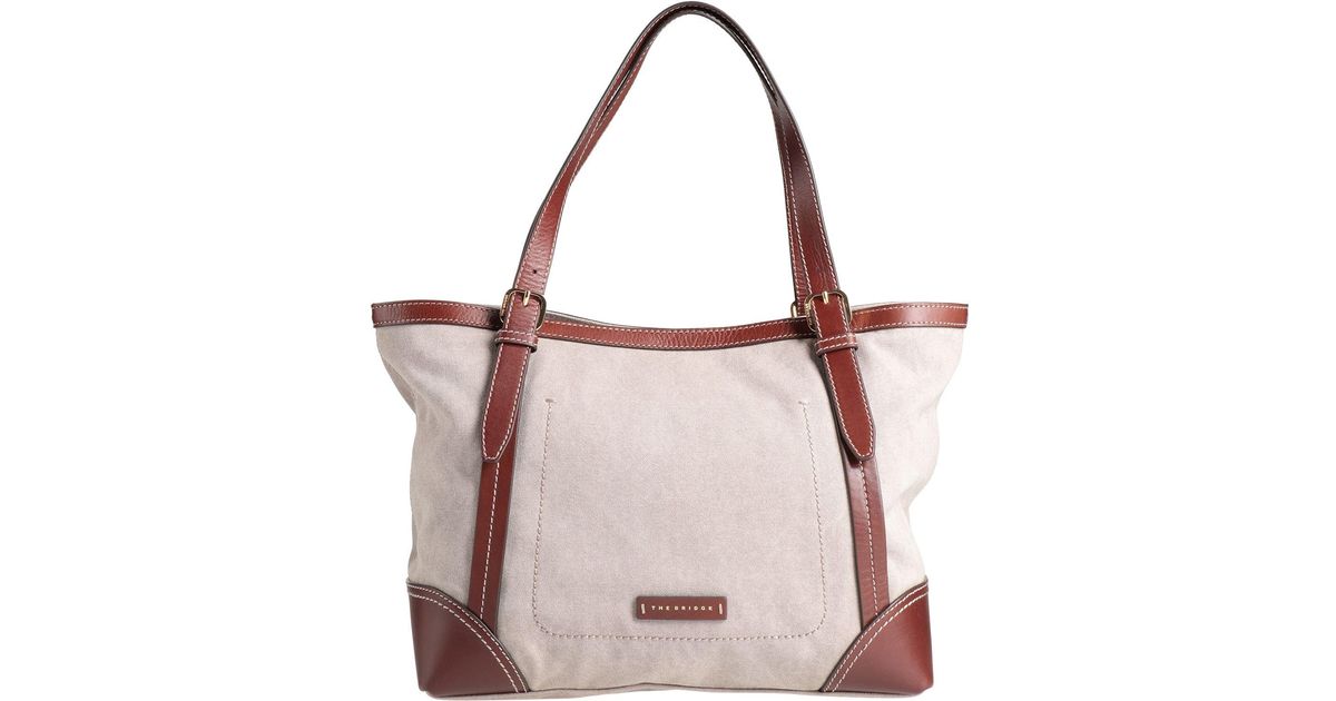 The Bridge Shoulder Bag Textile Fibers, Leather in Pink | Lyst