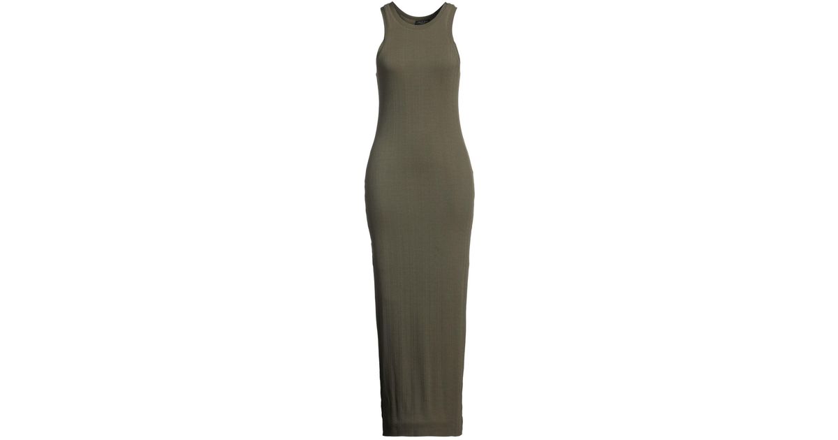 Rag & Bone Military Maxi Dress Modal, Polyurethane Coated in Green ...