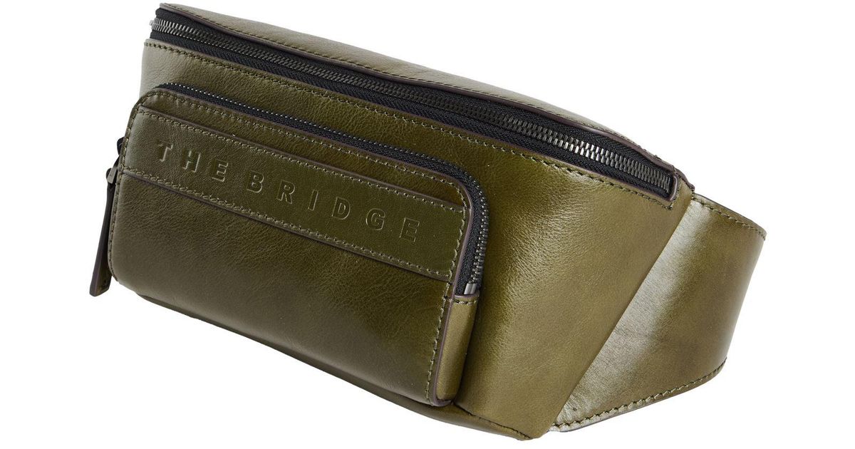 The Bridge Dark Belt Bag Leather in Green for Men | Lyst